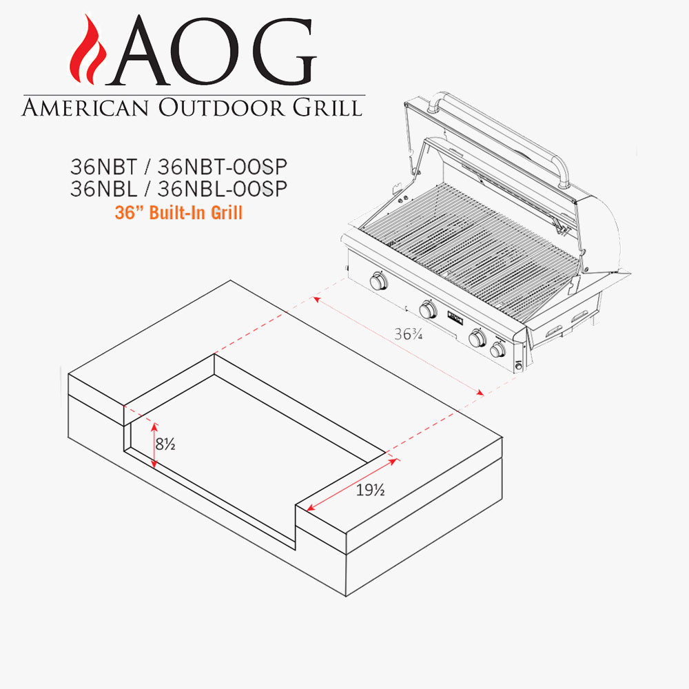 L Series 36NBL Gas Built-in BBQ Grill Head | Zzue Creation